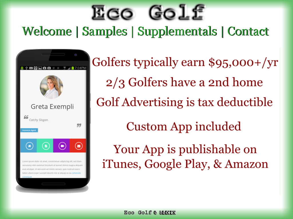 Eco Golf®| Eco Scorecards